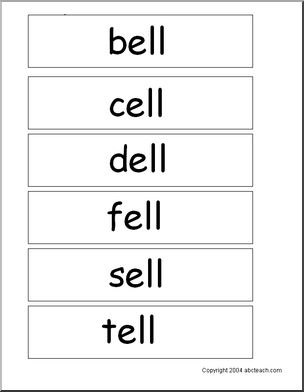 “ell” words’ Word Wall – Abcteach