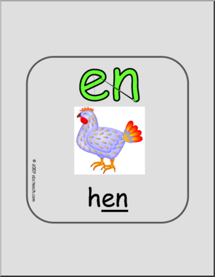Word Family – EN Sign – Abcteach
