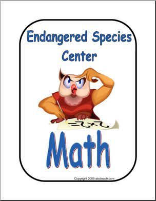 Center Sign: Endangered Species – Math – Abcteach