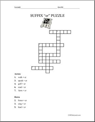 Suffixes – ER’ Grammar – Abcteach