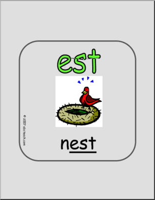 Word Family – EST Sign – Abcteach