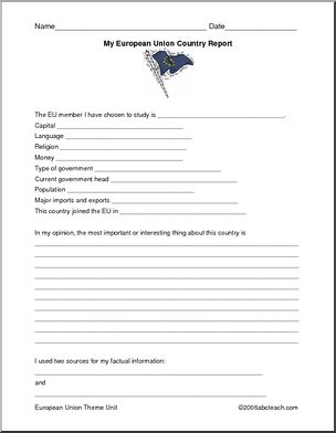 Report Form: European Union – Abcteach