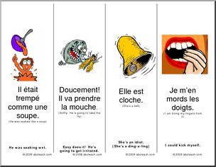 French: Bookmarks – expressions 4 – Abcteach
