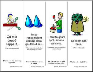 French: Bookmarks – expressions 5 – Abcteach