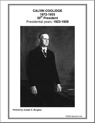 Poster: 30th President – Calvin Coolidge – Abcteach