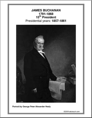 Poster: 15th President – James Buchanan – Abcteach