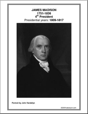 Poster: 4th President – James Madison – Abcteach