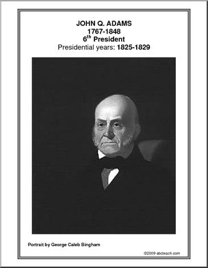 Poster: 6th President – John Q. Adams – Abcteach