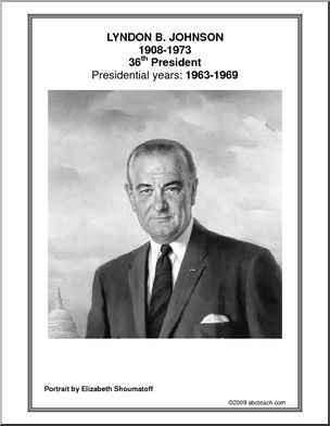 Poster: 36th President – Lyndon B. Johnson – Abcteach