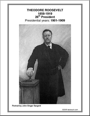Poster: 26th President – Theodore Roosevelt – Abcteach