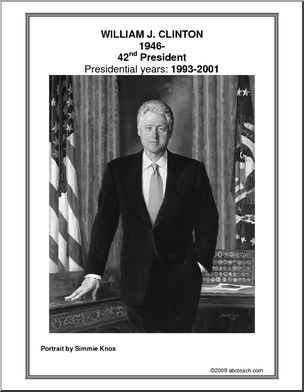 Poster: 42nd President – William J. Clinton – Abcteach