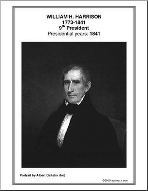 Poster: 9th President – William H. Harrison – Abcteach