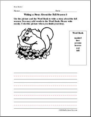 Fall Leaves Acrostic Form – Abcteach