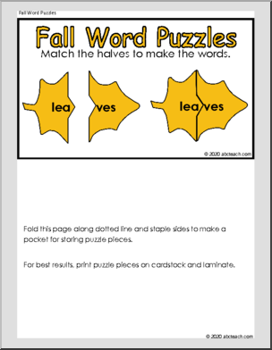 Fall Word Puzzles (color) – Abcteach