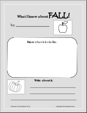 Fall Theme (kdg) Writing Prompt – Abcteach