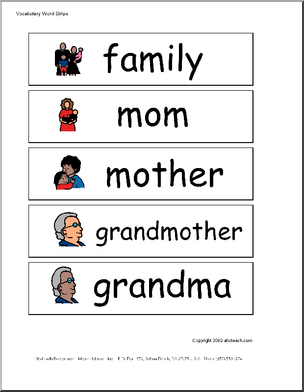 Word Wall: Family (pictures) – Abcteach