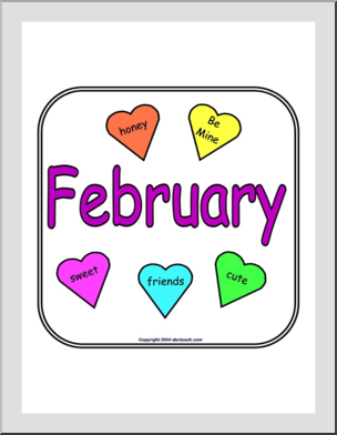 Sign: February – Abcteach
