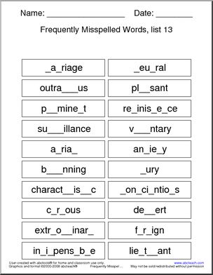 Spelling – Accept or Except? Worksheet – Abcteach