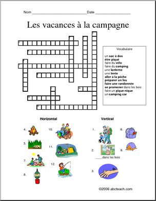 French Word Puzzles – Abcteach