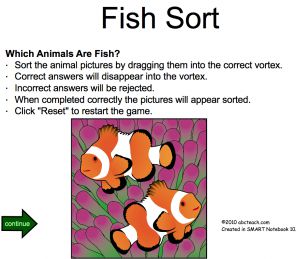 Interactive: Notebook: Fish sort – Abcteach