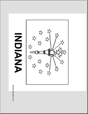 Flag: Indiana – Abcteach