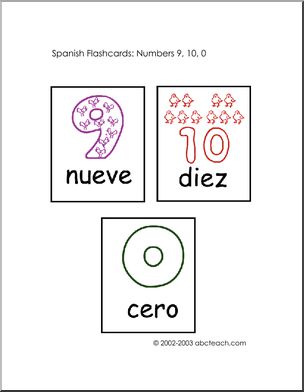 Spanish Flashcards: Numbers 5-8 – Abcteach