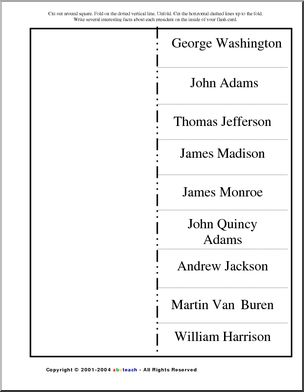 Flip Book – U.S. Presidents (5) – Abcteach