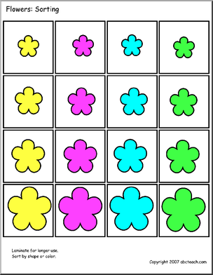 Sorting: flowers (color) – Abcteach