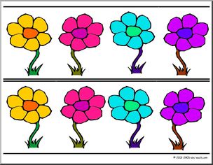 Bulletin Board Trims: Flowers (large) – Abcteach