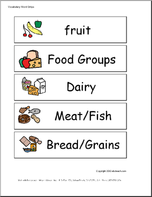 Word Wall: Food (pictures) (set 2) – Abcteach