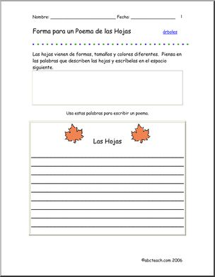 Spanish: Temple para un poema a las hojas de otoÃ’o. (elementaria ...