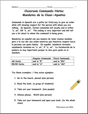 Spanish: Spanish 1 – ExplicaciÃ›n del imperativo/mandatos formales ...