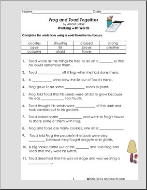 Frog and Toad Books – Abcteach