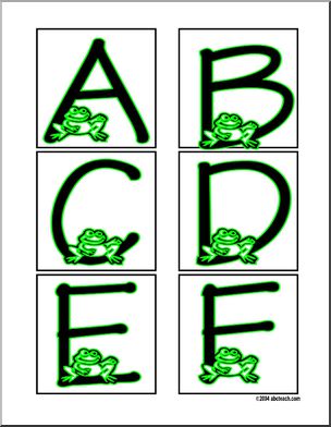 Alphabet Letter Patterns: Frog A-L (upper-case only) – Abcteach