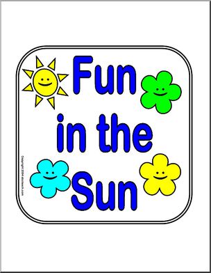 Sign: Fun in the Sun – Abcteach