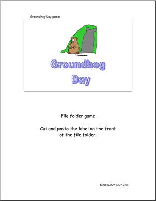 Board Game: Groundhog Day (primary) – Abcteach