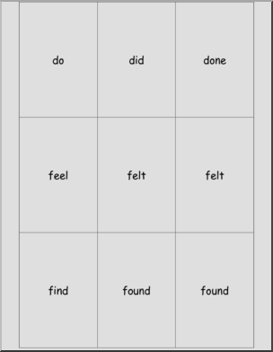 Card Game: Irregular Verbs (ESL) – Abcteach