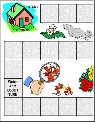 Game Board: Go to School (30 spaces; color version) – Abcteach
