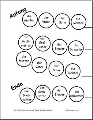 German: Board Game – Family – Abcteach