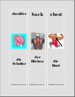 German: Bookmarks – Landscape – Abcteach