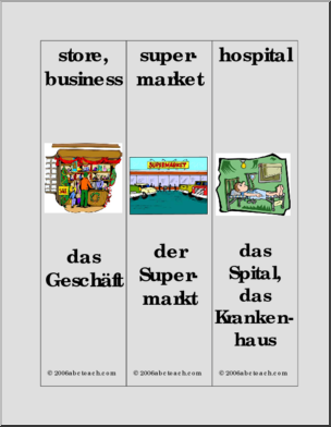German: Bookmarks – Professions – Abcteach