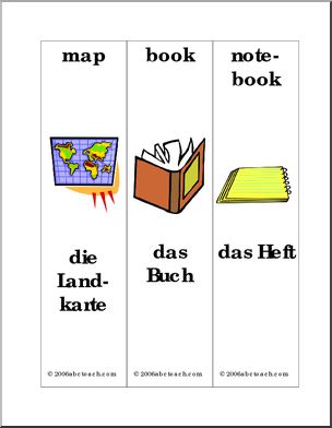 German: Bookmarks – Classroom Items – Abcteach