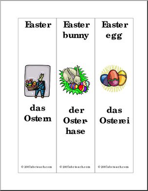 German: Bookmarks – Easter – Abcteach