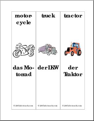 German: Unscramble the Words – Transportation – Abcteach