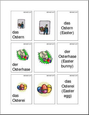 German: Word Wall – Easter – Abcteach