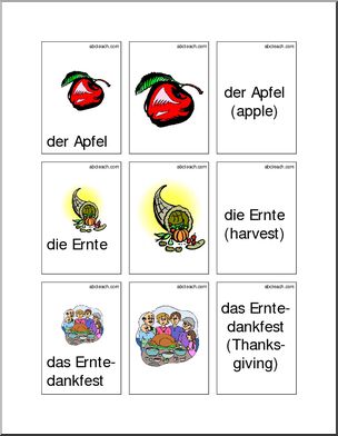 German: Flashcards – Fall – Abcteach