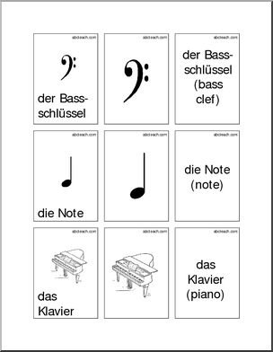 German: Flashcards – Music – Abcteach