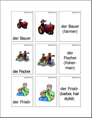 German: Flashcards – Spring – Abcteach