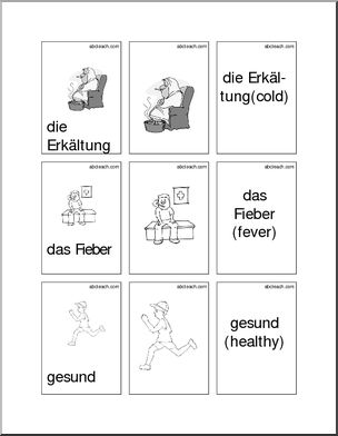 German: Flashcards – Sickness – Abcteach