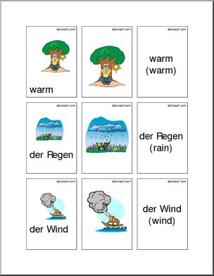 German: Flashcards – Spring – Abcteach